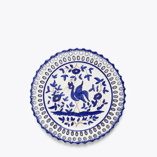 Tory Burch Oiseau Salad Plate, Set Of 4 - White/blue