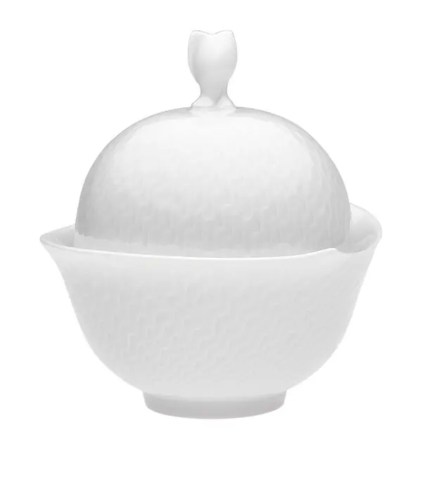 MEISSEN Porcelain Waves Relief Sugar Bowl