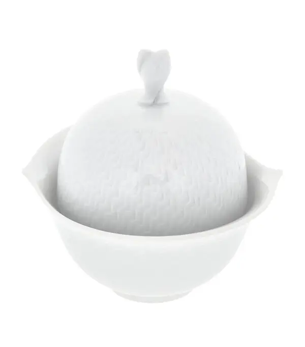 MEISSEN Porcelain Waves Relief Sugar Bowl