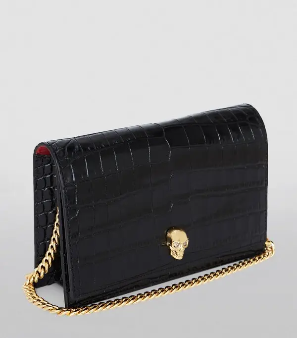 Alexander McQueen Leather Cross-body Bag With Skull