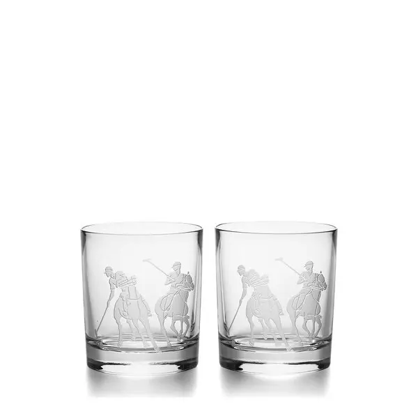 Ralph Lauren Set Of 2 Garrett Old Fashioned Glasses - Clear