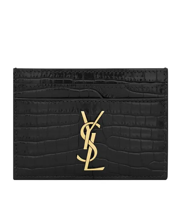 Saint Laurent Monogram Card Holder - Black