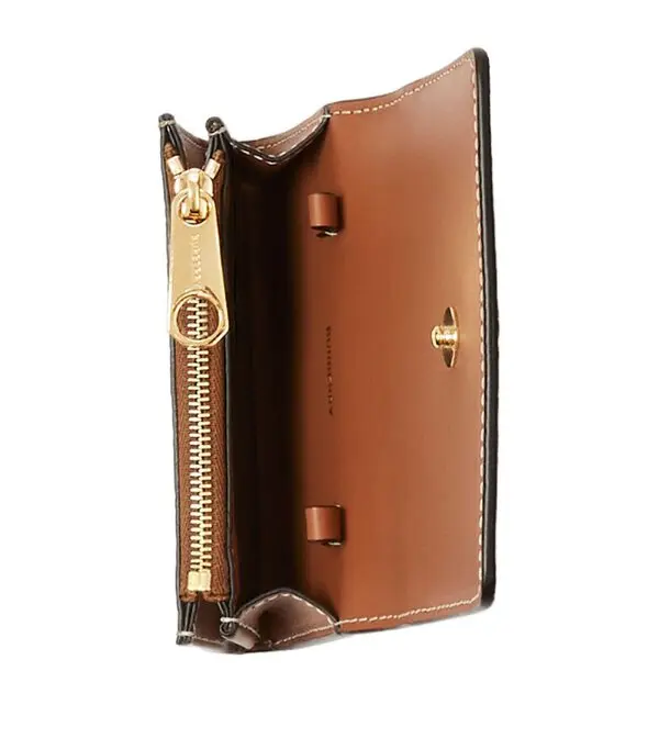 Burberry Check Card Case With Detachable Chain Strap