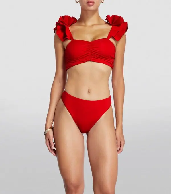 MAYGEL CORONEL Ruffled Goleta Bikini