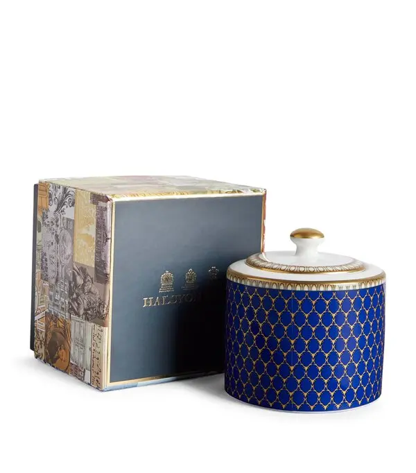 Halcyon Days Antler Trellis Sugar Pot - Navy