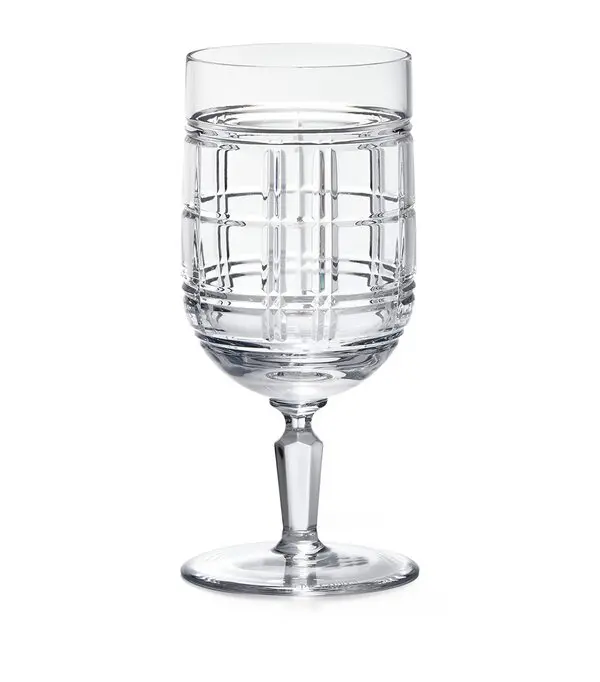 Ralph Lauren Hudson Plaid Iced Beverage Glass - Clear