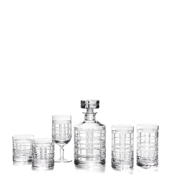 Ralph Lauren Hudson Plaid Iced Beverage Glass