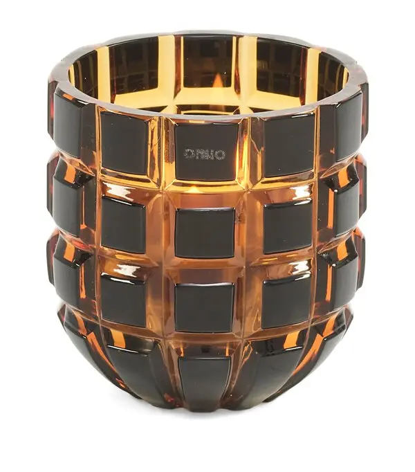 ONNO Small Gold Forever Crystal Candle - Black