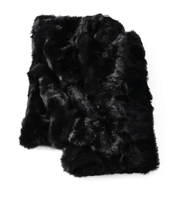 Ralph Lauren Shearling Brighton Throw - Black