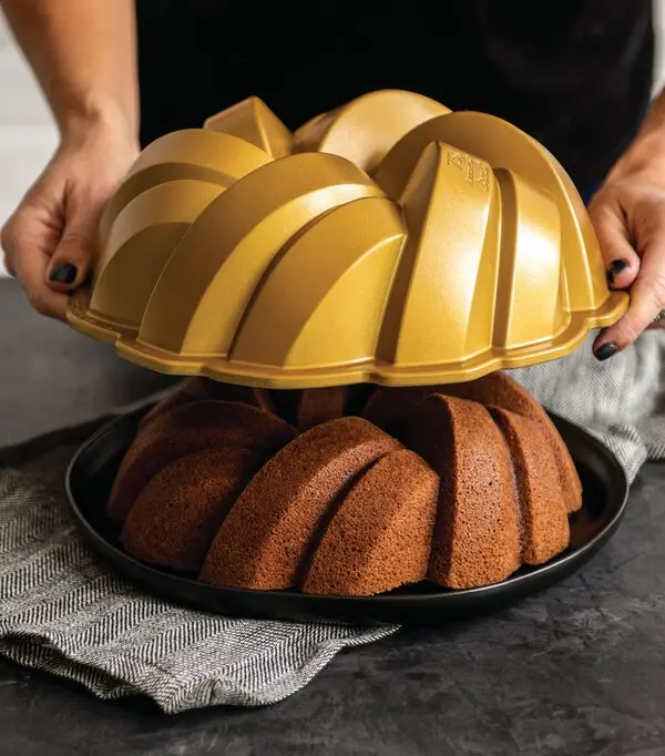 NORDICWARE 75th Anniversary Braided Bundt Pan - Gold