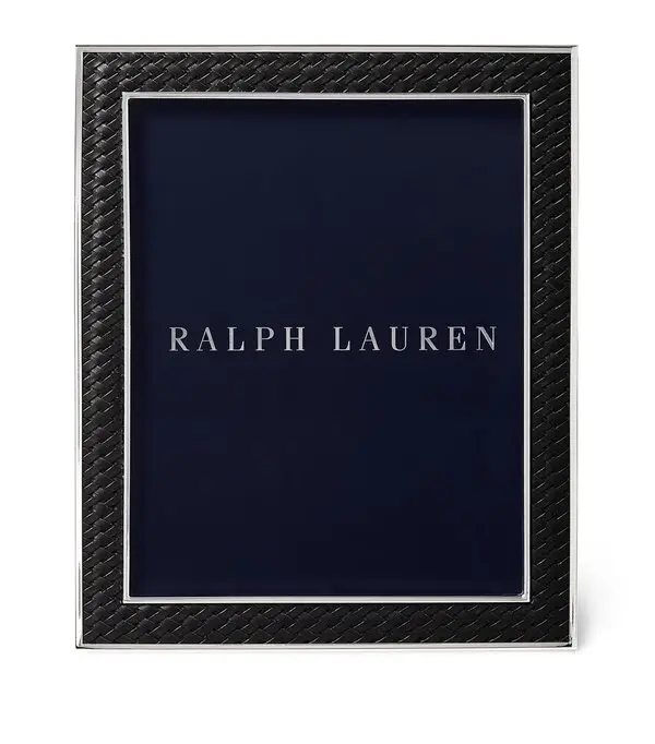 Ralph Lauren Leather Brockton Photo Frame - Black
