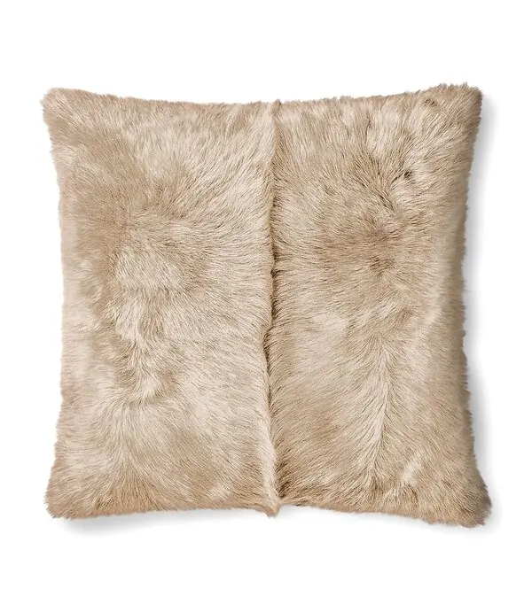 Ralph Lauren Shearling Brighton Throw Cushion - Ivory