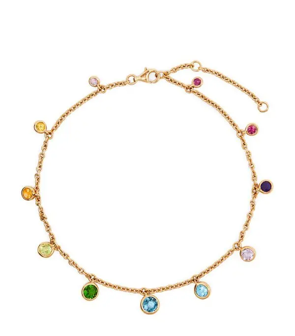 Shay Yellow And Rainbow Sapphire Anklet