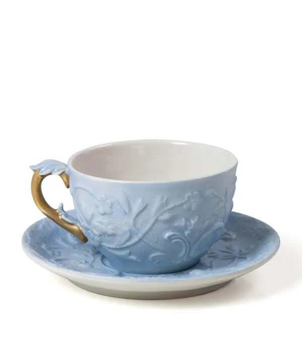 VILLARI Taormina Teacup And Saucer - Blue