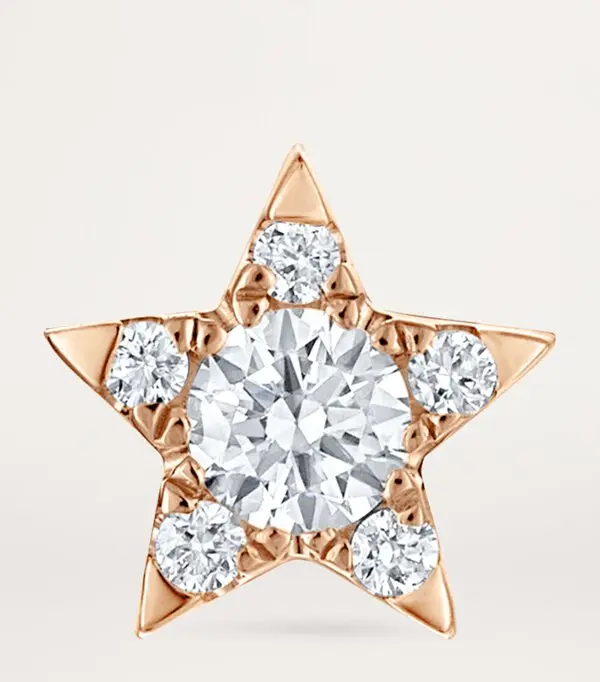 MARIA TASH Diamond Star Threaded Stud Earring