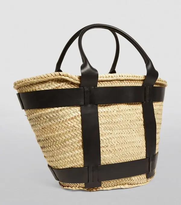 DEMELLIER Maxi Raffia Santorini Tote Bag