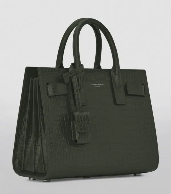 Saint Laurent Nano Sac De Jour Croc-embossed Tote Bag
