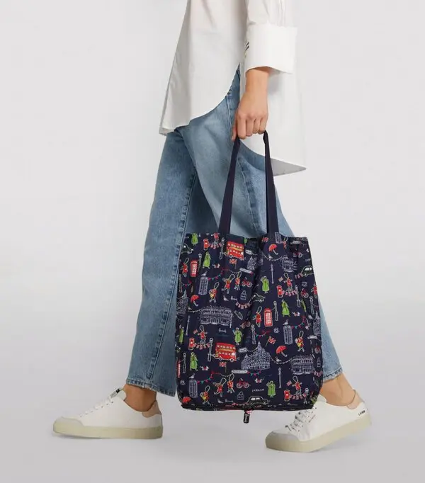 Harrods Recycled City Bear And Sw1 Pocket Shopper Bag