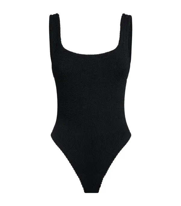Hunza G Square-neck One Piece Swimsuit - Black