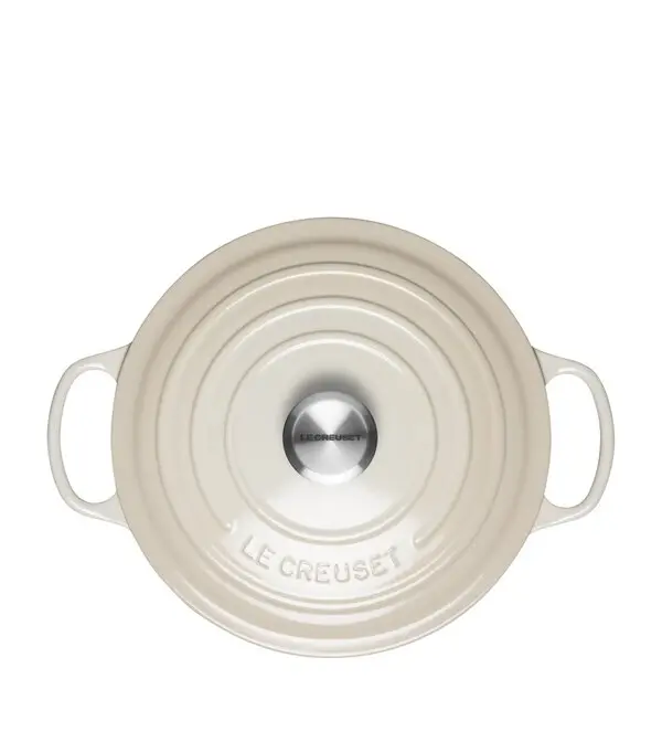 LE CREUSET Cast Iron Round Casserole Dish - Ivory