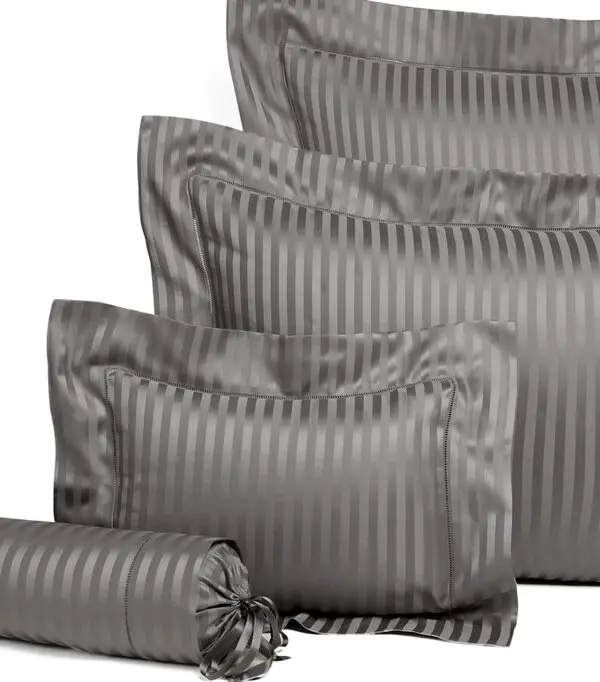 PRATESI Raso Rigato Pillowcase - Grey
