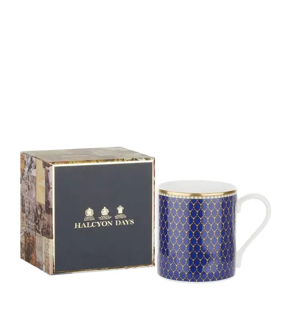 Halcyon Days Antler Trellis Mug - Blue