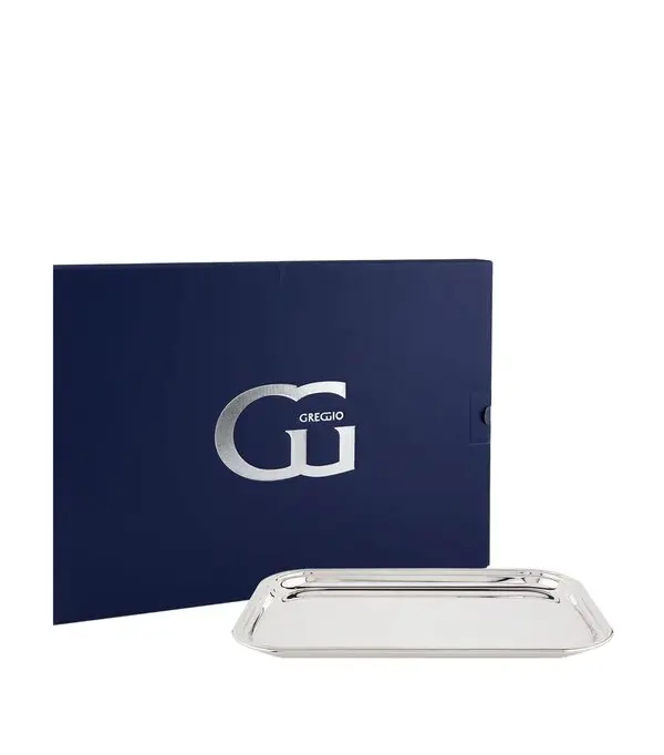 GREGGIO Plated Georgian Rectangular Tray - Silver
