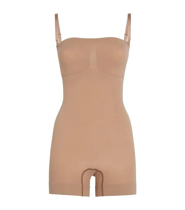 SKIMS Seamless Sculpt Strapless Shortie Bodysuit - Nude