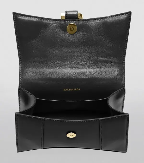 Balenciaga Xs Hourglass Top-handle Bag - Black