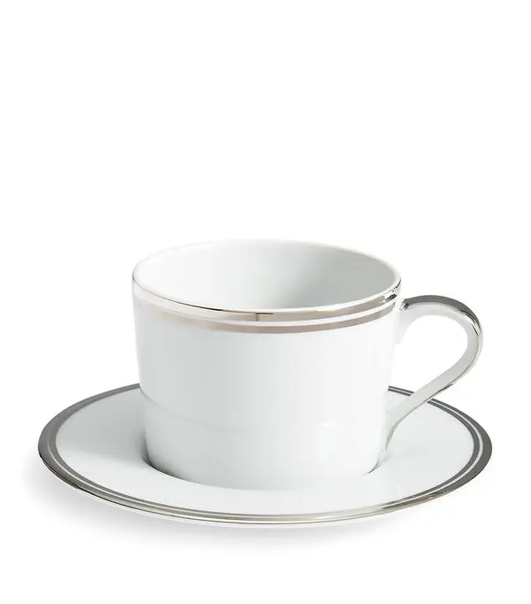 Ralph Lauren Wilshire Teacup And Saucer - Silver