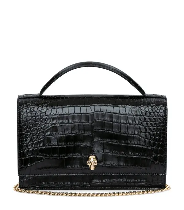 Alexander McQueen Skull Top Handle Bag - Black
