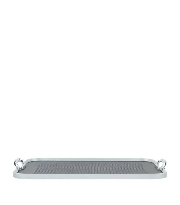 KAYMET Rubber Grip Cut Out Handle Tray - Black