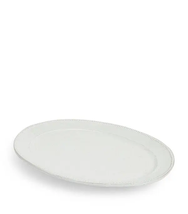 SOHO HOME Hillcrest Oval Serving Platter - White