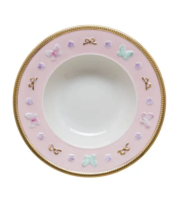 VILLARI Blooming Butterfly Dinner Plate - Pink