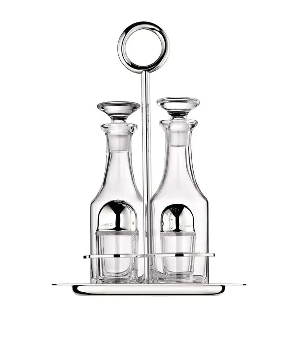 Christofle Crystal Vertigo 4-piece Cruet Set - Silver