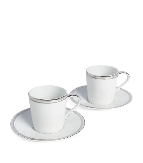 Ralph Lauren Wilshire Espresso Cup And Saucer - Silver