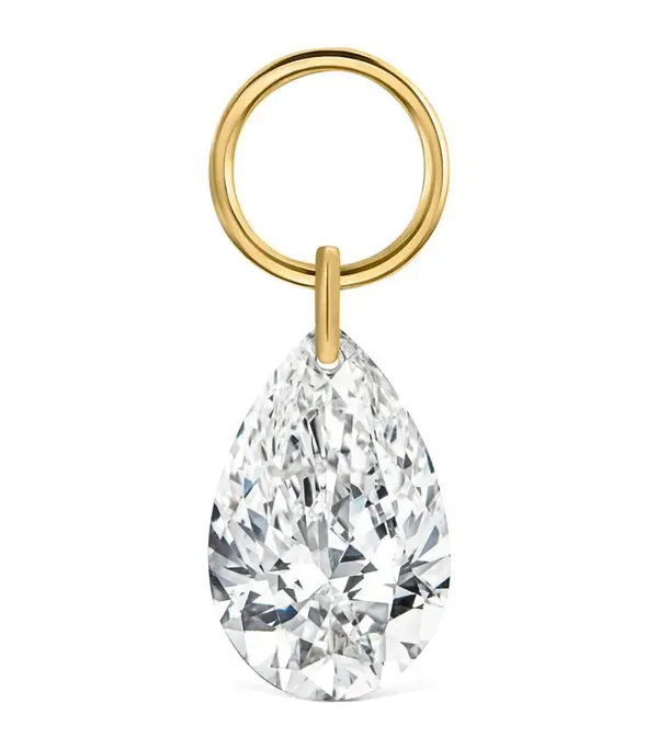 MARIA TASH Yellow And White Diamond Pear Charm - Gold