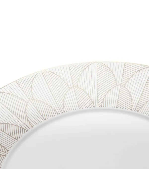 Christofle Porcelain Malmaison Platinum Impériale Dinner Plate