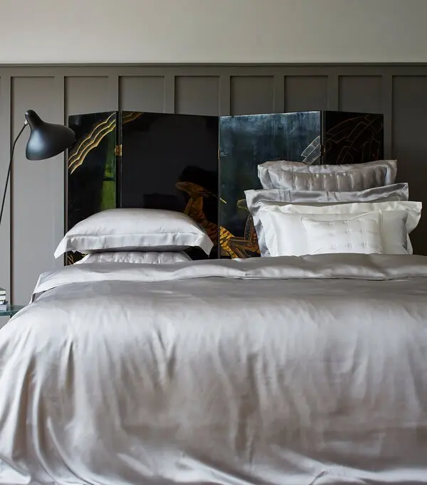 Gingerlily Silk Duvet Cover - Silver