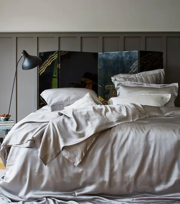 Gingerlily Silk Duvet Cover - Silver