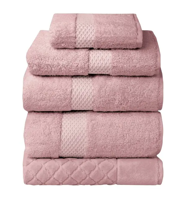 YVES DELORME Toile Bath Towel - Pink
