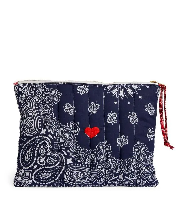 Call It By Your Name Medium Quilted Bandana Pouch - Multi