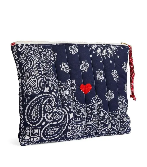 Call It By Your Name Medium Quilted Bandana Pouch - Multi