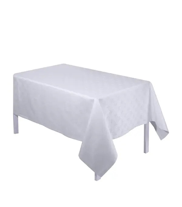 LE JACQUARD FRANÇAIS Anneaux Tablecloth - White