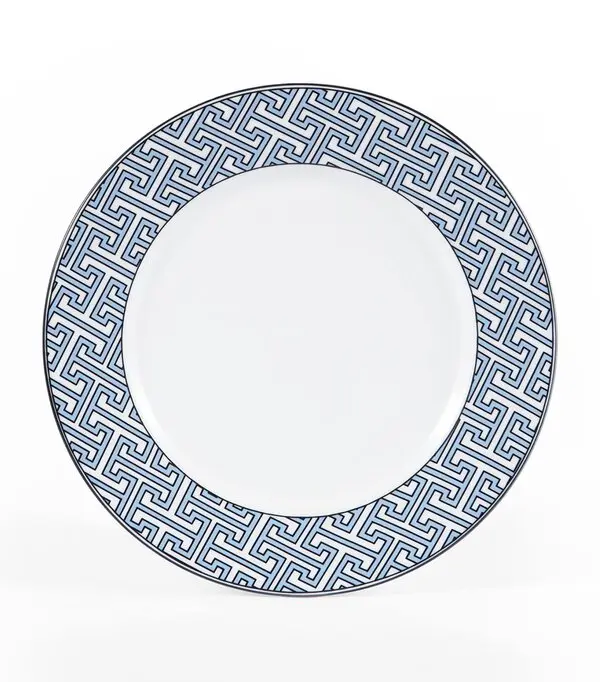 O.W.LONDON Set Of 2 Maze Dessert Plates - Blue