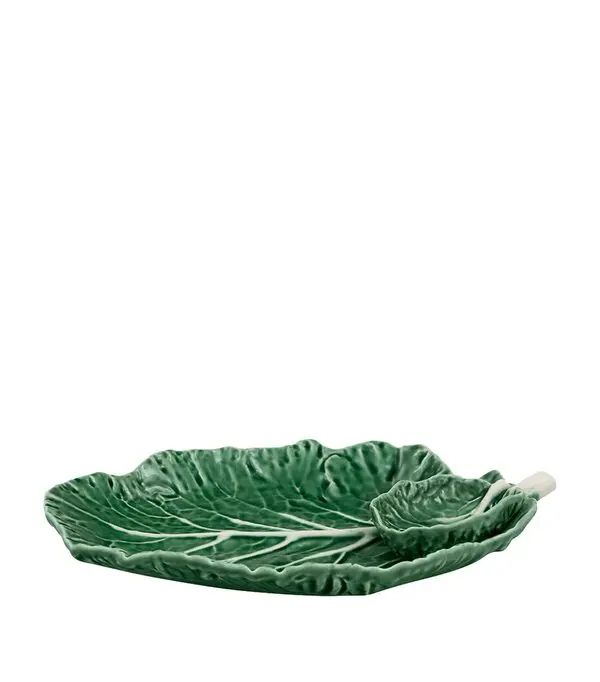 BORDALLO PINHEIRO Cabbage Platter With Bowl - Green