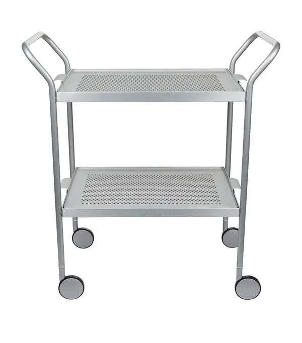 KAYMET Rubber Grip Two-tiered Trolley - Silver