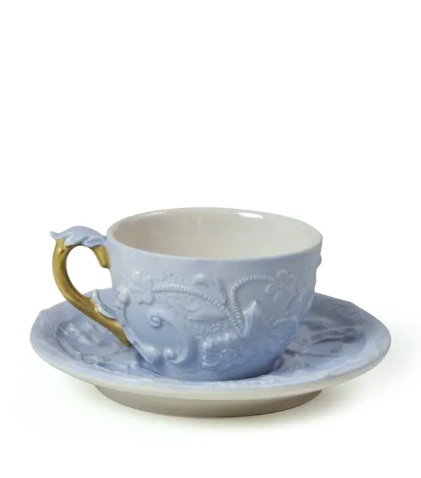 VILLARI Taormina Coffee Cup Saucer Set - Blue