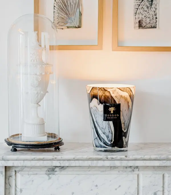 BAOBAB COLLECTION Stones Marble Maxi Candle - Grey