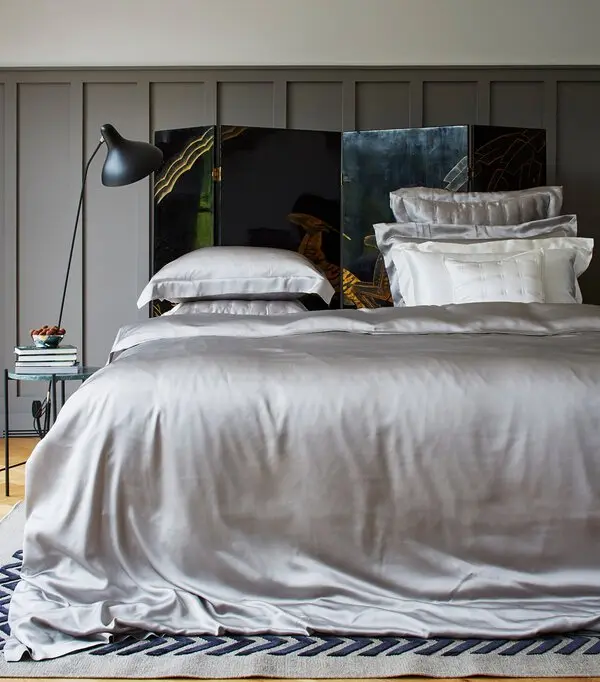 Gingerlily Silk Duvet Cover - Silver